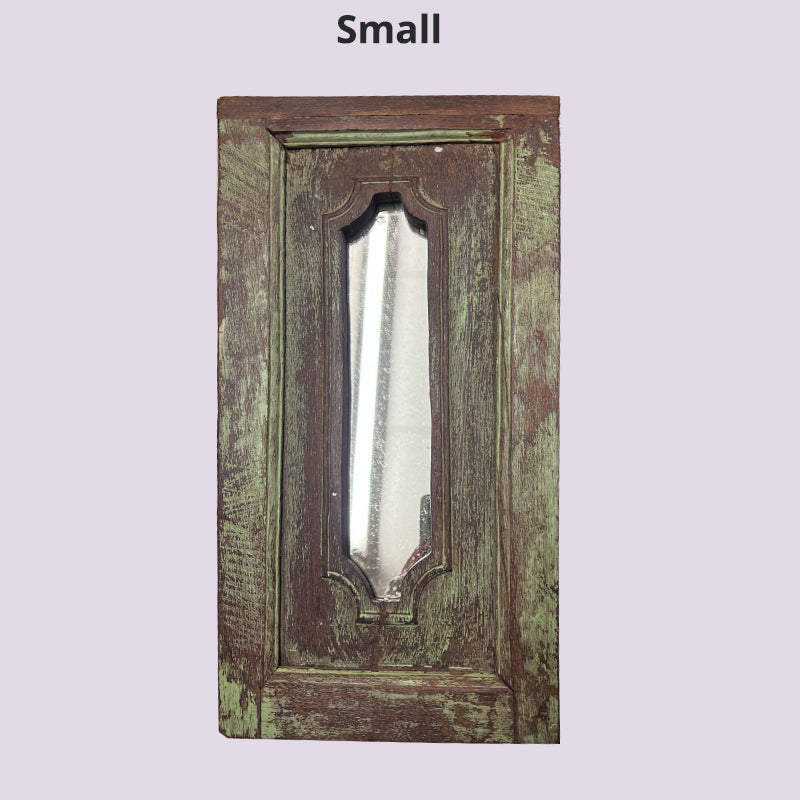 Light Green Wood Rectangular Mirror - Mytri Designs – MytriDesigns